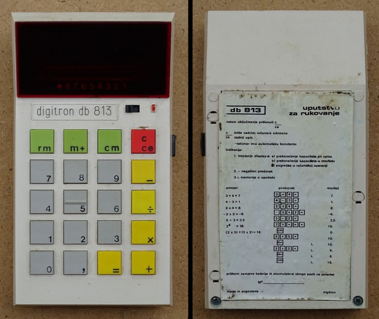 Kalkulatori domaće proizvodnje Digitron, TRS, RIZ – Elektronika CroWave